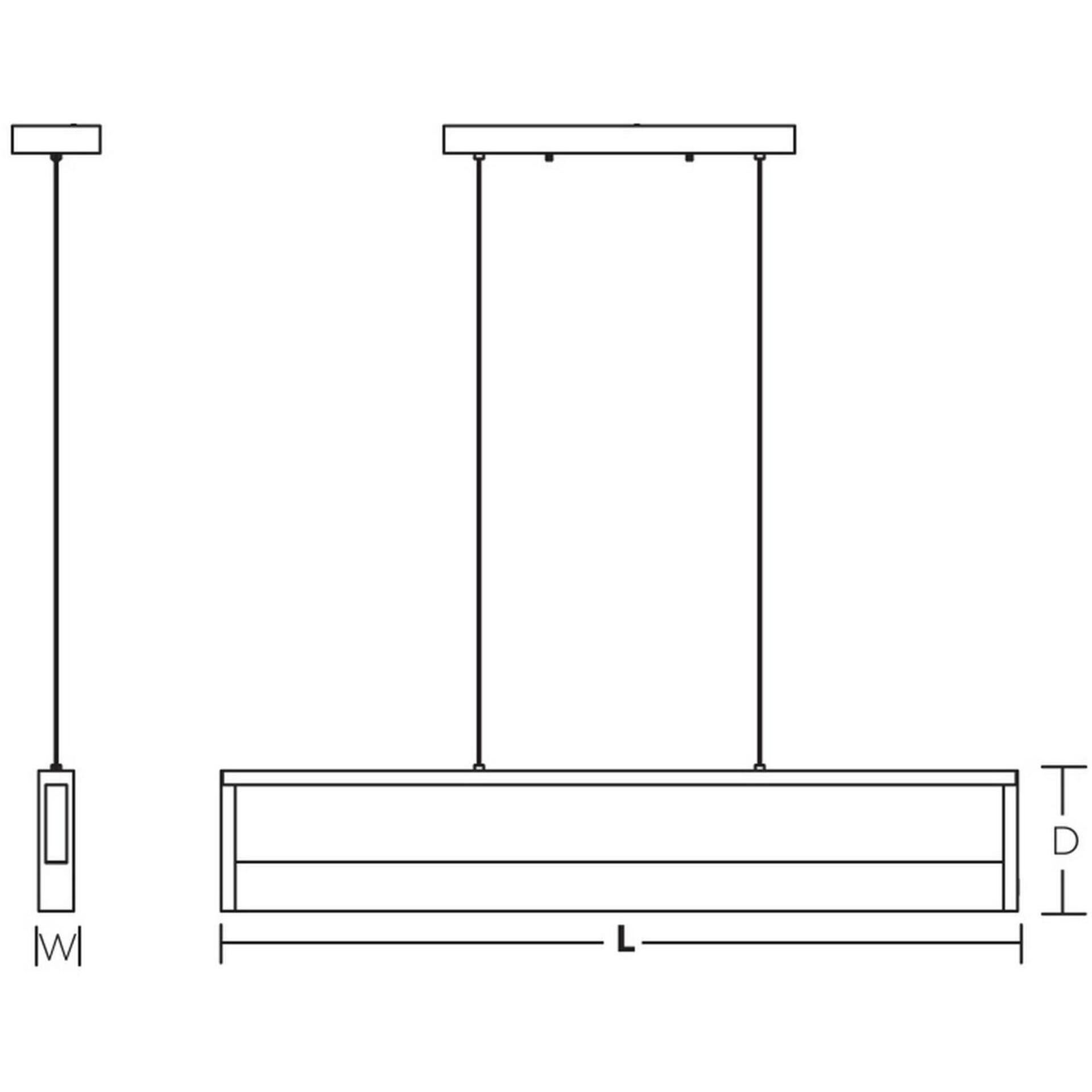 AFX ECHP4830LAJMVBK Echo LED 45 inch Black Linear Pendant Ceiling Light