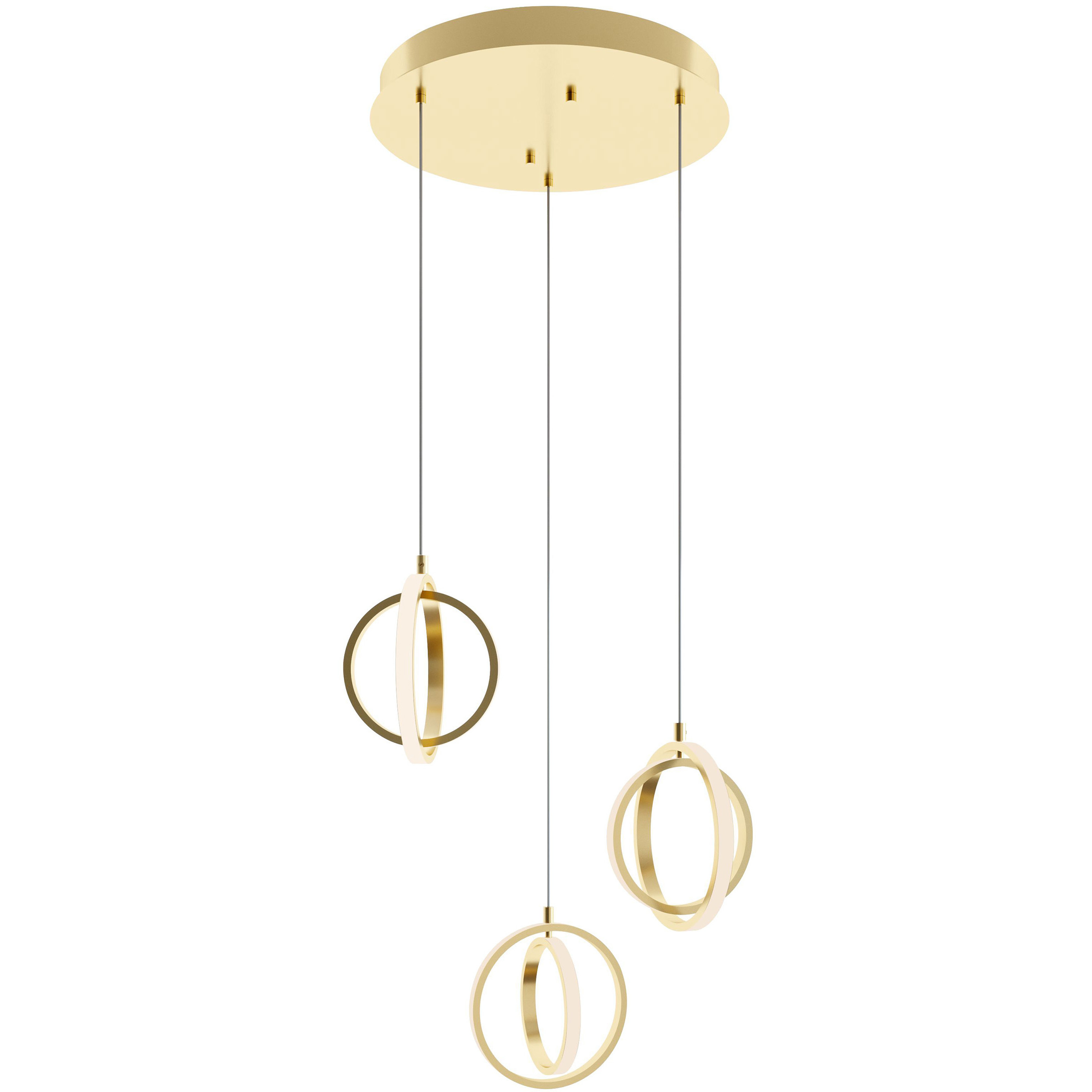AFX LCKP09L30D1SBRND3 Lock 3 Light 23.37 inch Satin Brass Pendant ...